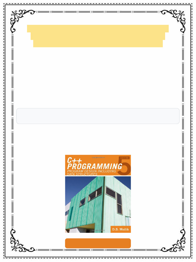 C Programming Program Design Including Data Structures 5th Edition D. S ...