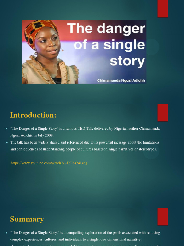 Danger of A Single Story Final | PDF | Narrative | Stereotypes