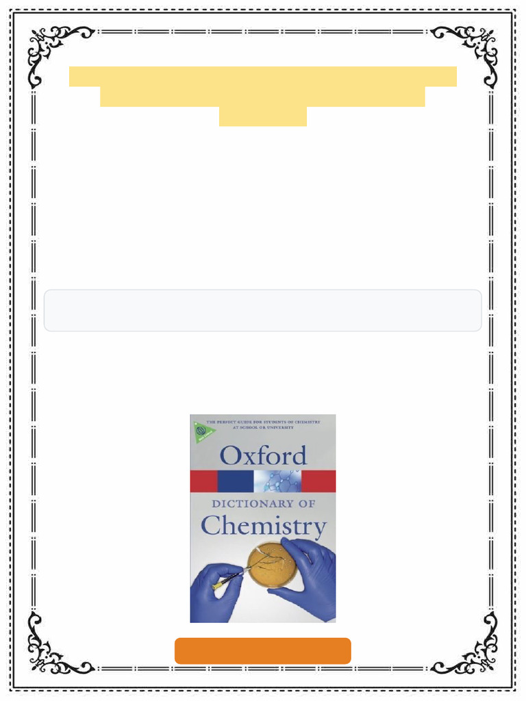 Dictionary of Chemistry 6 Ed 6th Edition Daintith John Ebook Easy Open ...