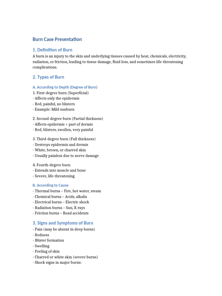 Burn Case Presentation Updated | PDF