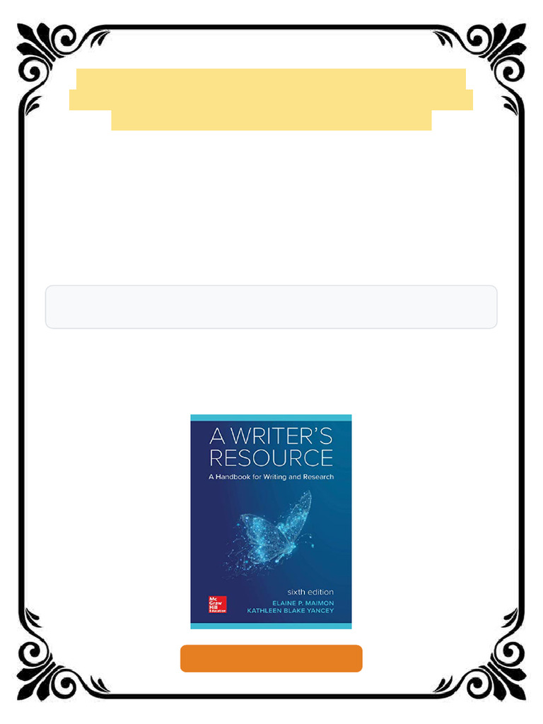 A Writer's Resource: A Handbook for Writing and Research 6th Edition ...