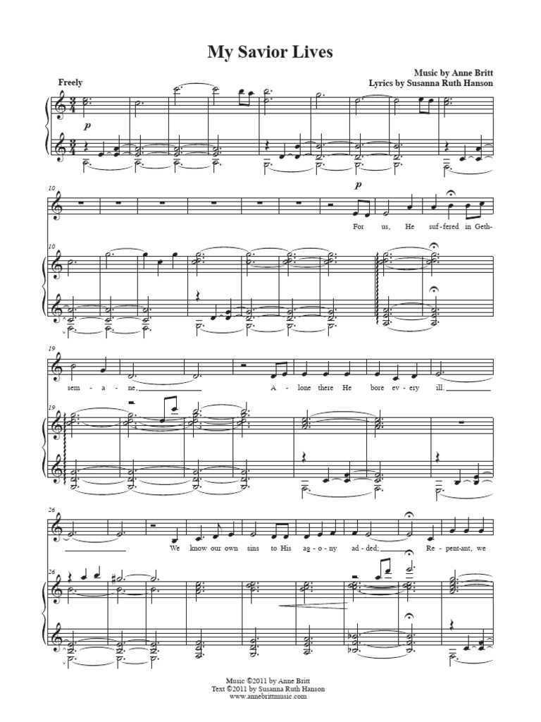 Hymne "My Savior Lives" | PDF