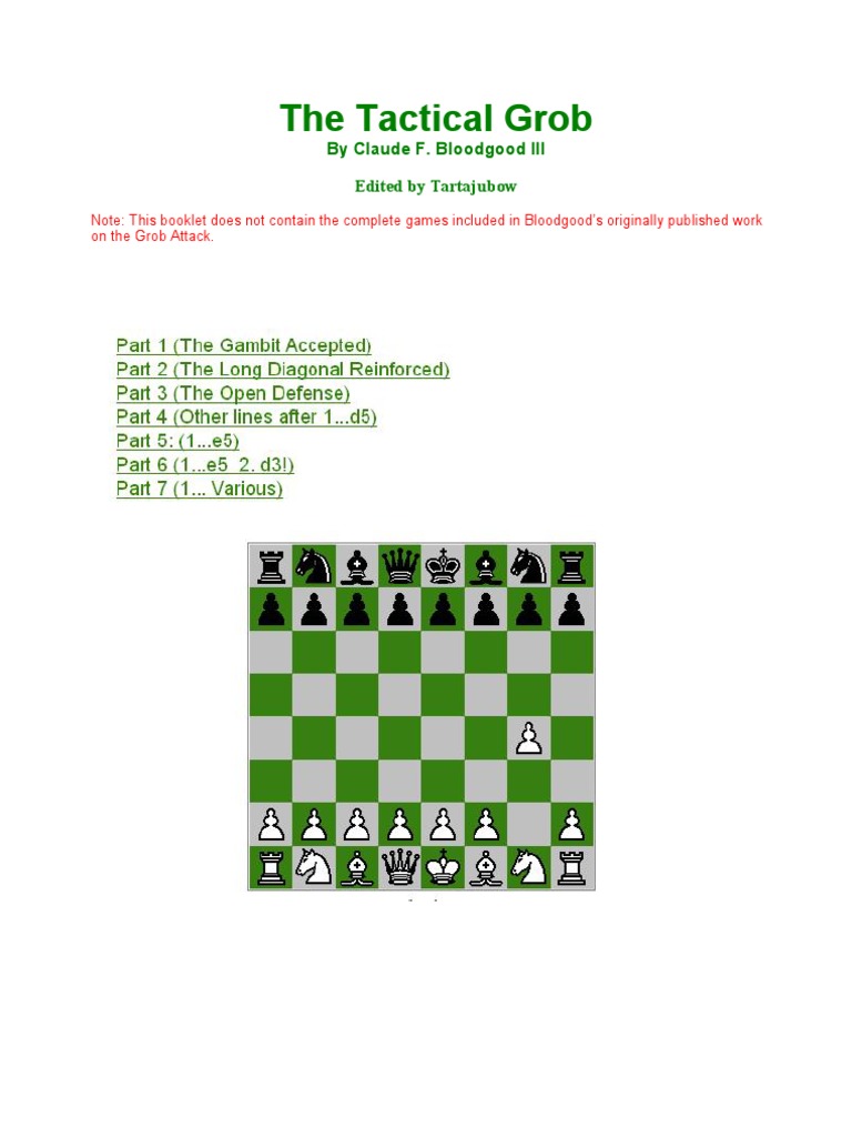 Grob Attack | PDF | Traditional Games | Chess Openings