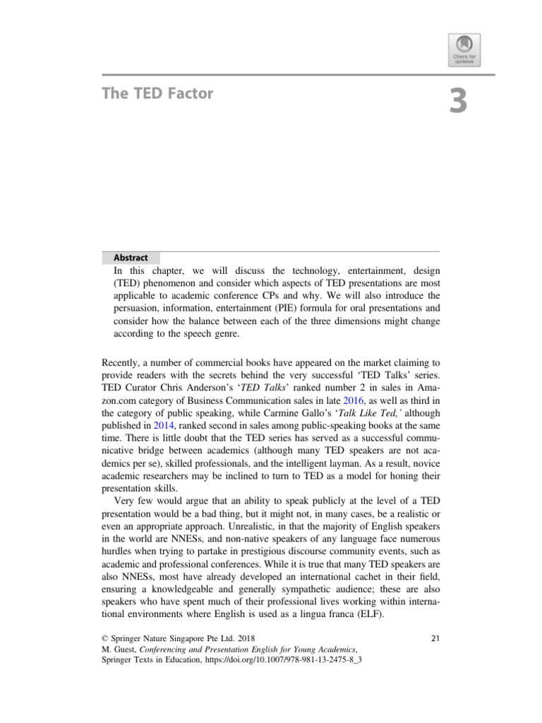 1.3 Ted Vs Conference (Session 1) - Color | PDF | Public Speaking ...
