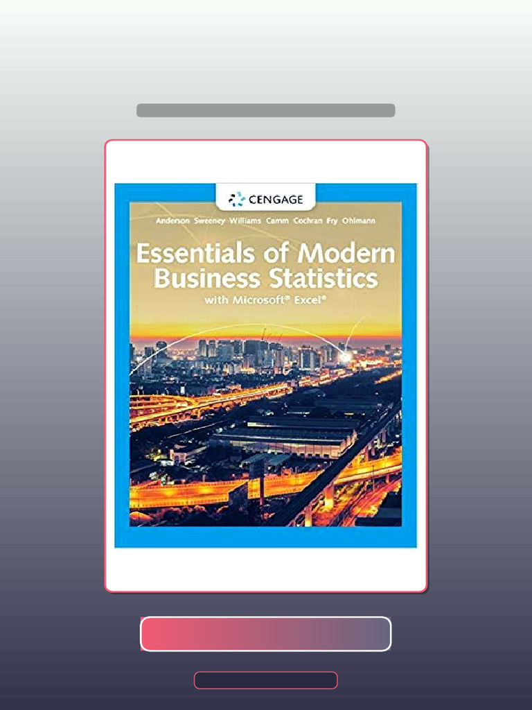 Test Bank For Essentials of Modern Business Statistics With Microsoft ...