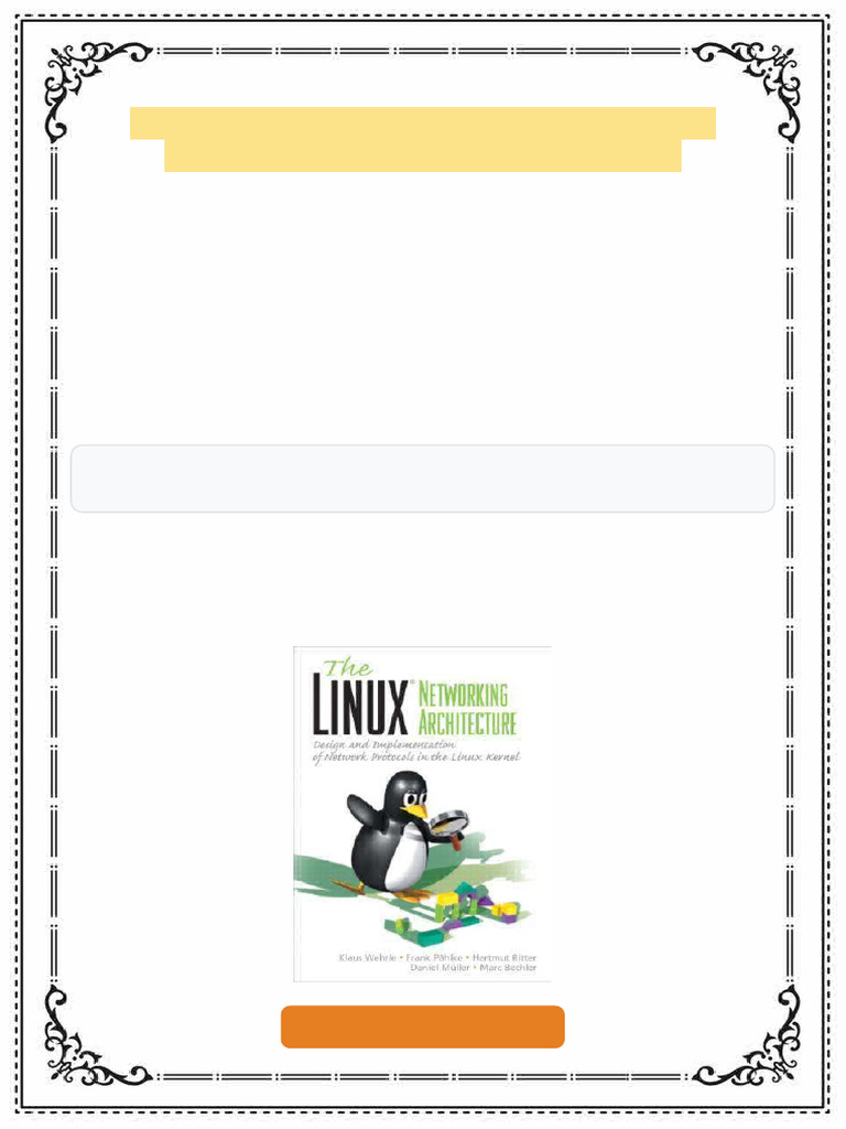 Linux Network Architecture Klaus Wehrle ebook editor-approved version ...