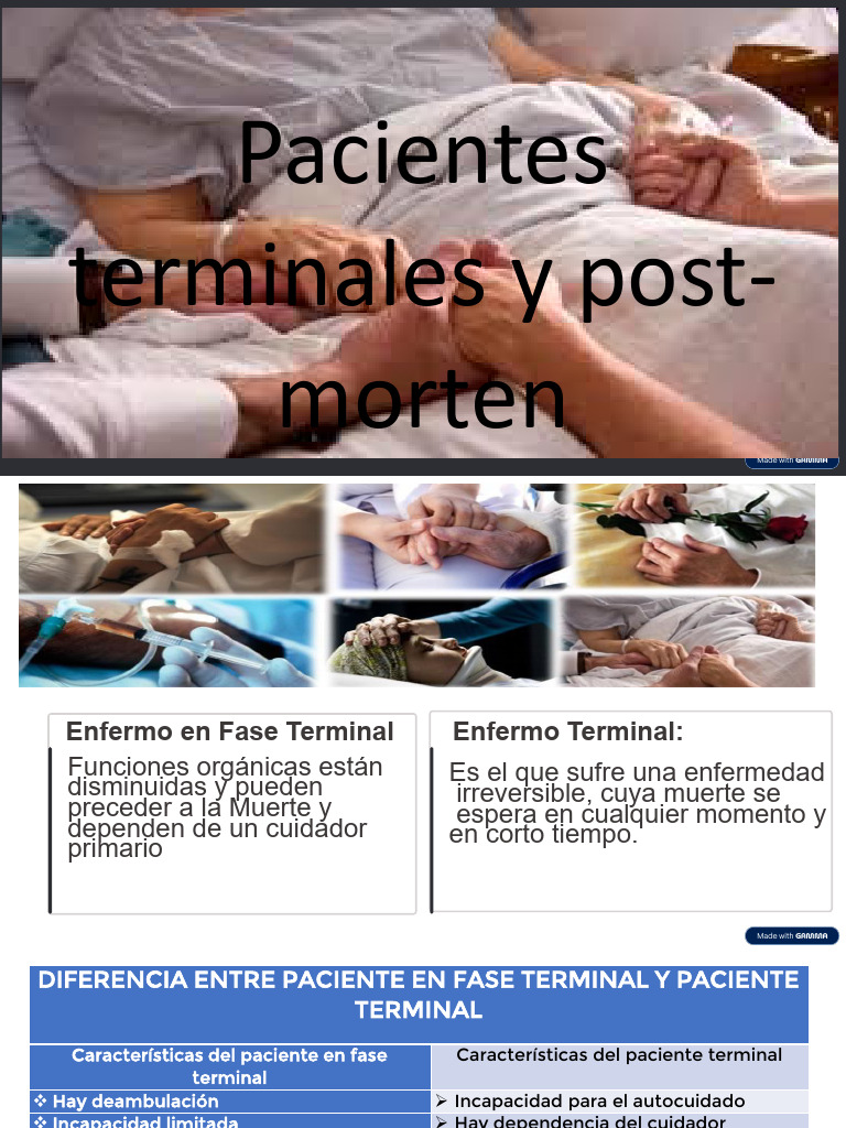 Pacientes Terinales y Post Mortem | PDF | Dolor | Enfermedad terminal