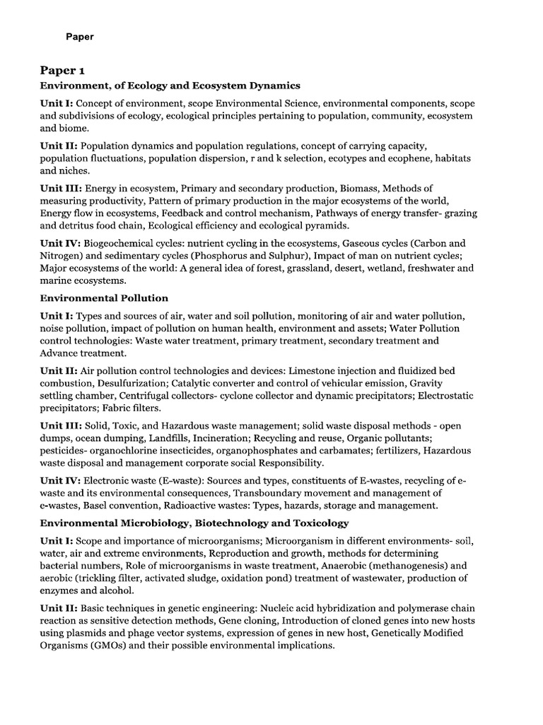 Environmental Science | PDF