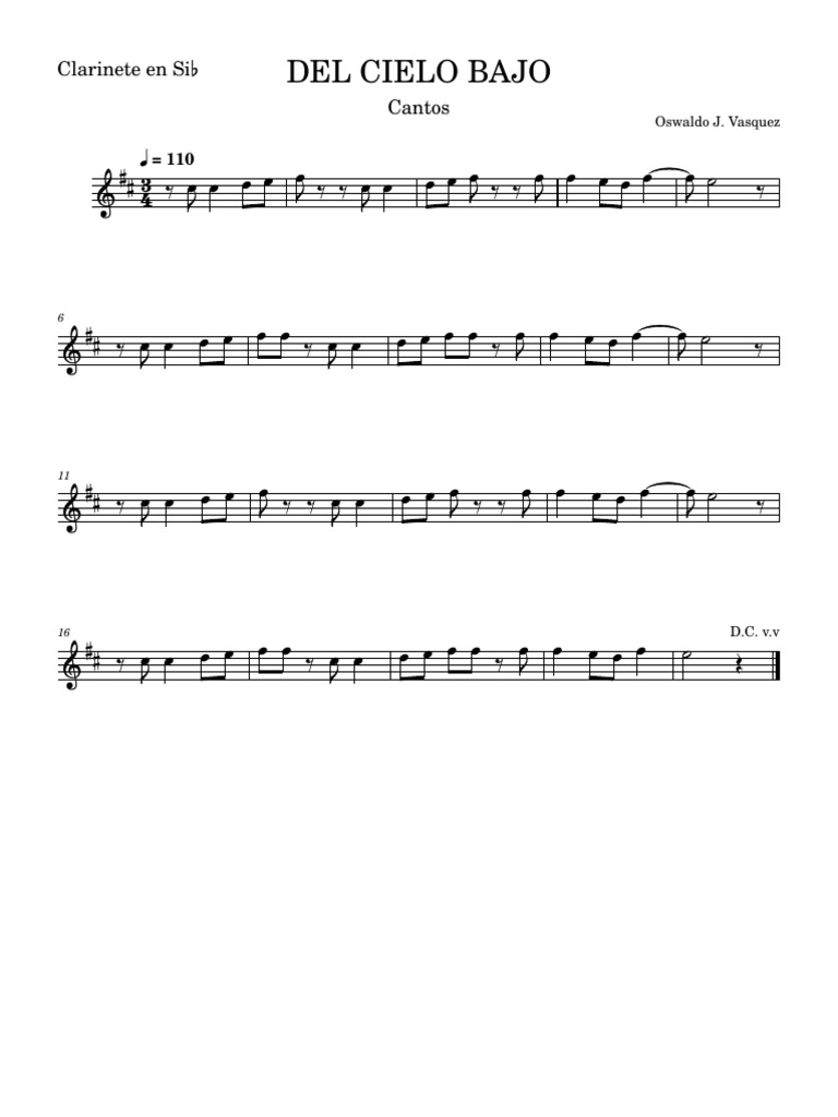 DEl Cielo Bajo-Partes | PDF