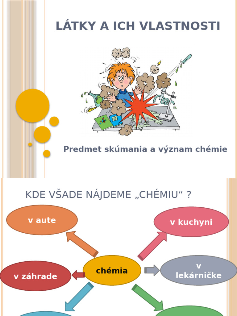 Predmet Skúmania A Význam Chémie | PDF