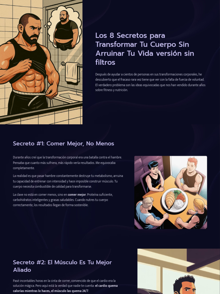 Los 8 Secretos para Transformar Tu Cuerpo Sin Arruinar Tu Vida Version ...