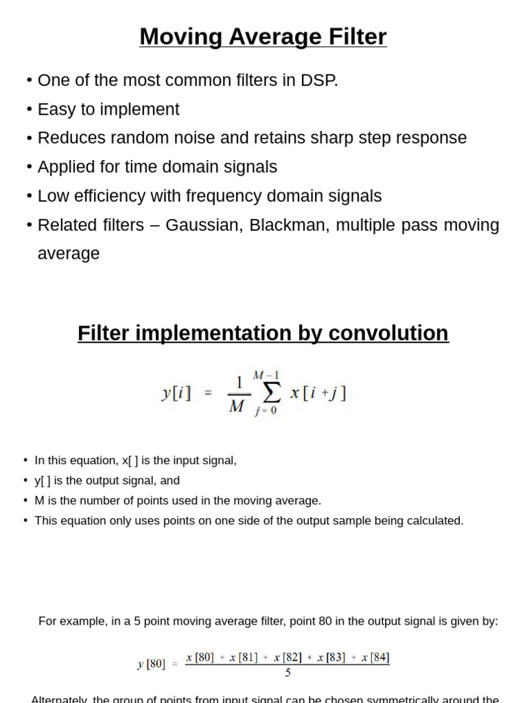 Moving Average Filter 2 | PDF
