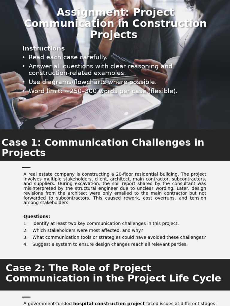 Communication Assignment | PDF | Communication | Project Management