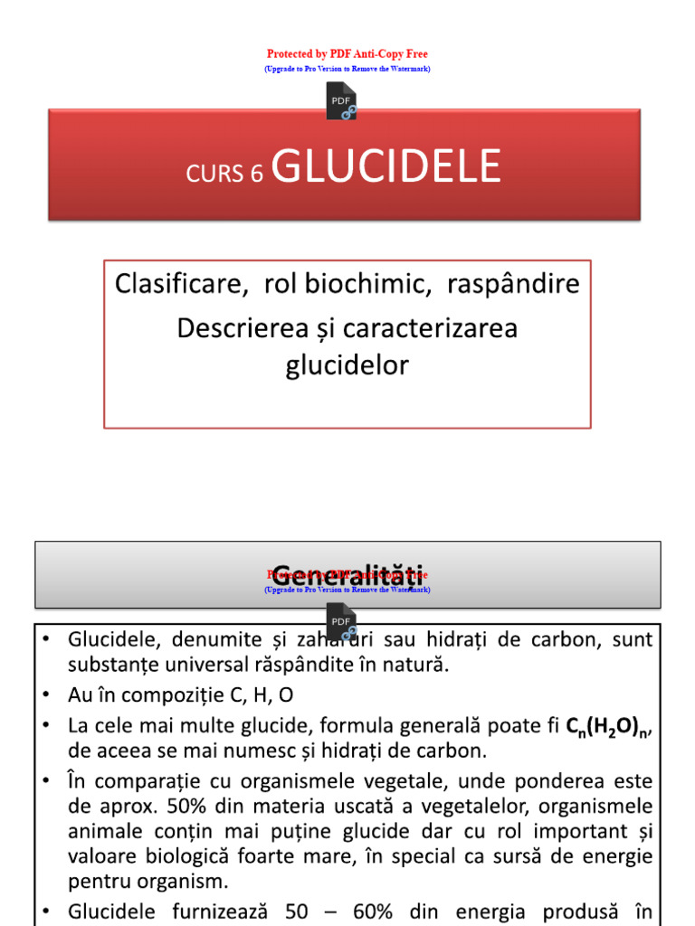 Curs 6 Glucide | PDF