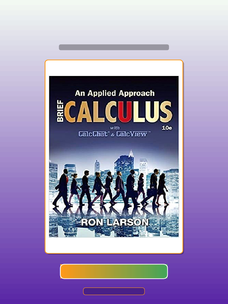 Calculus An Applied Approach Brief 10th Edition Ebook and TestBank ...