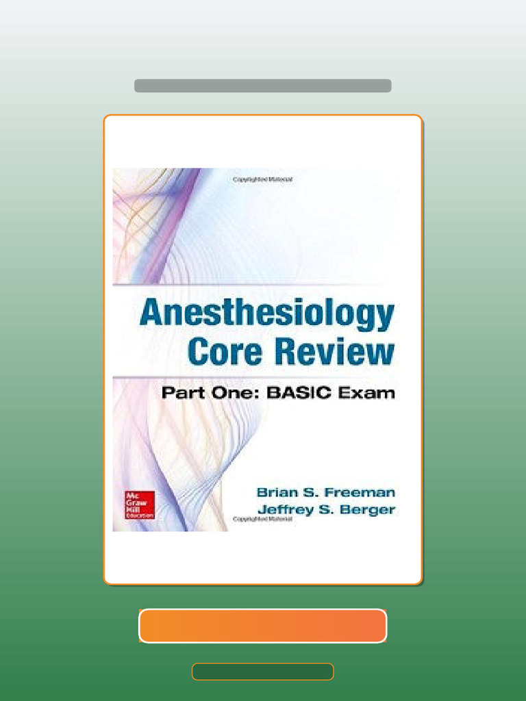 Test Bank for Anesthesiology Core Review | PDF | Knowledge | Textbook