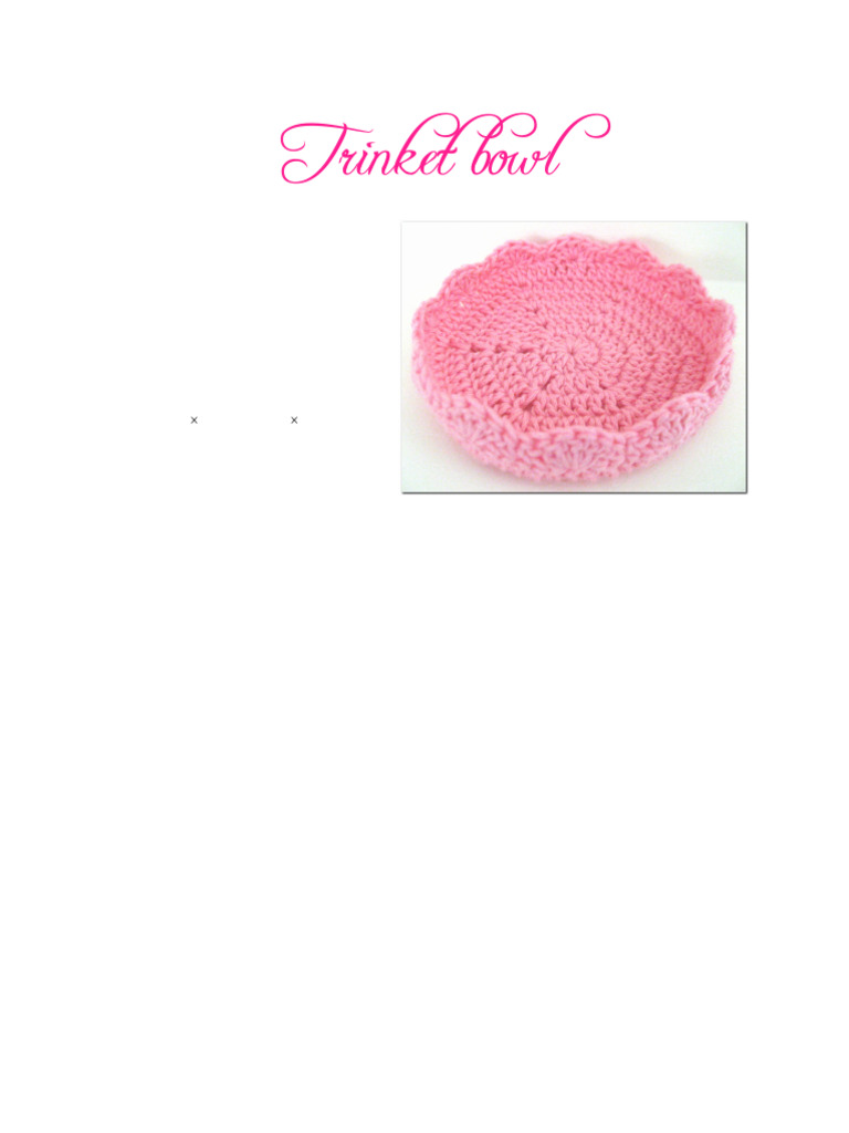 Crochet Trinket Bowl Pattern Guide | PDF