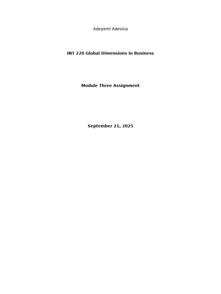 INT 220 Module Three Assignment | PDF | Cost Of Living | Gross Domestic ...
