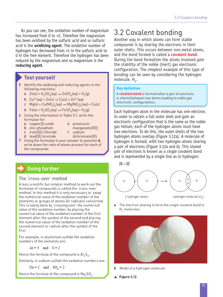 3,2 Covalent Bonding | PDF | Chemical Bond | Covalent Bond