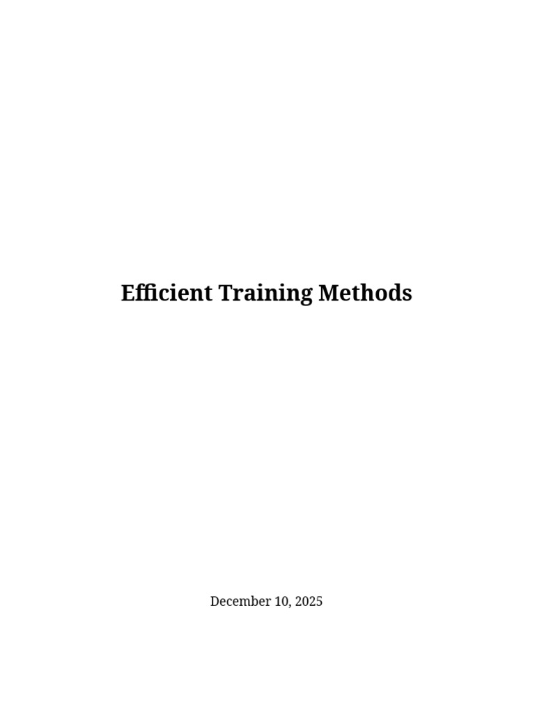 Efficient Training Strategies Explained | PDF | High Intensity Interval ...