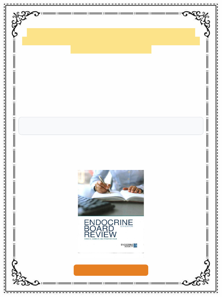Endocrine Board Review Reference Edition SCANNED PDF Serge A Jabbour ...
