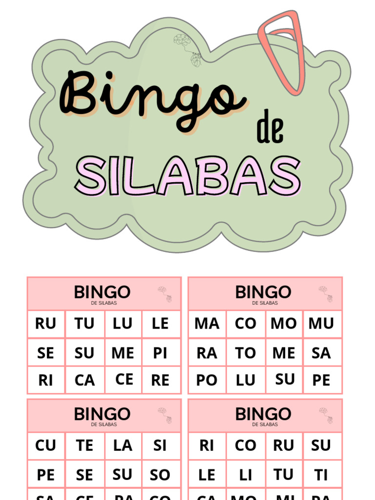 Bingo de Silabas | PDF