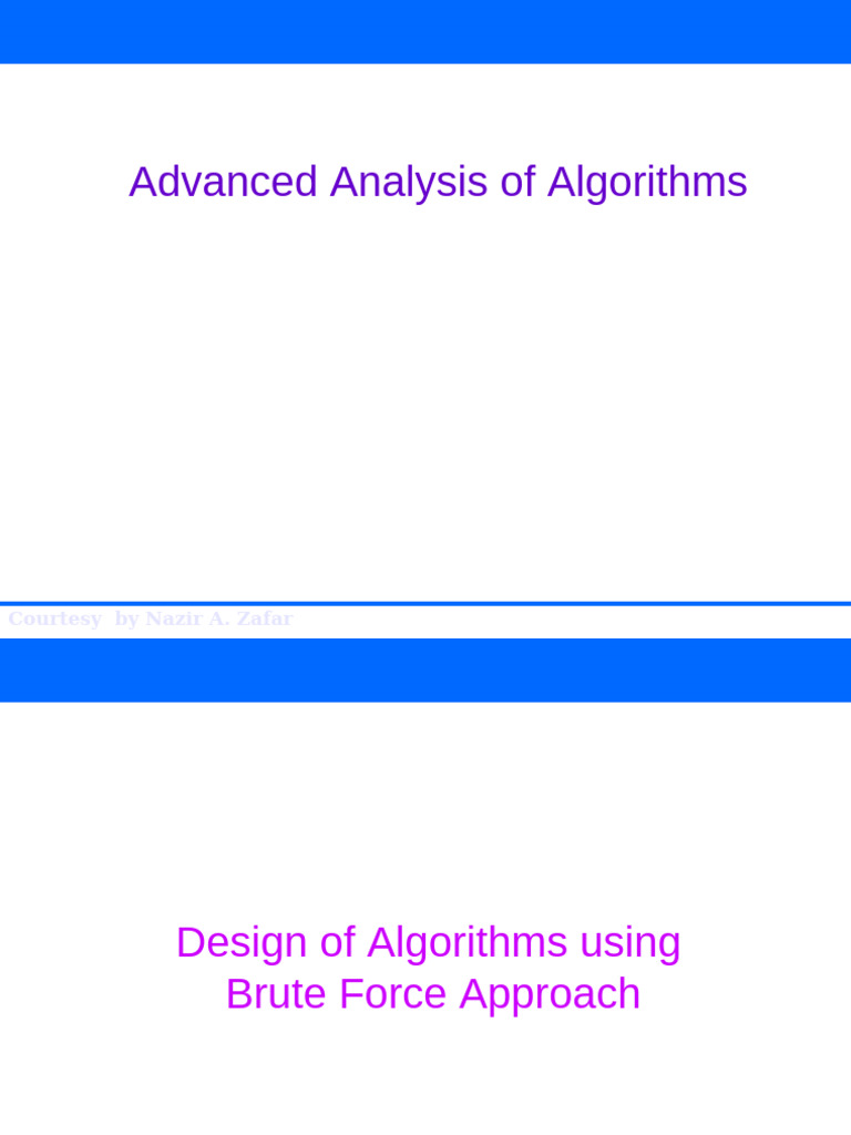 5-Design of Algorithms Using Brute Force Approach | PDF | Prime Number ...