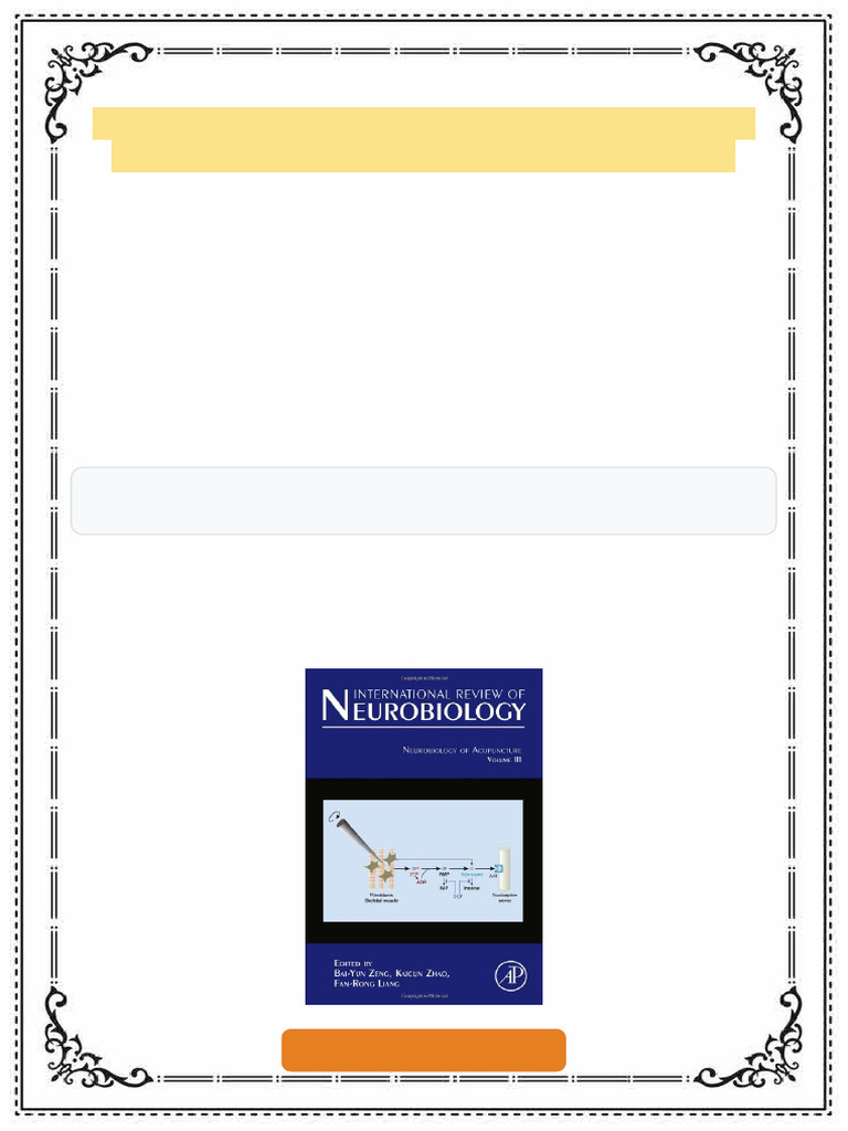 Neurobiology of Acupuncture 1st Edition Bai-Yun Zeng ebook complete pdf ...