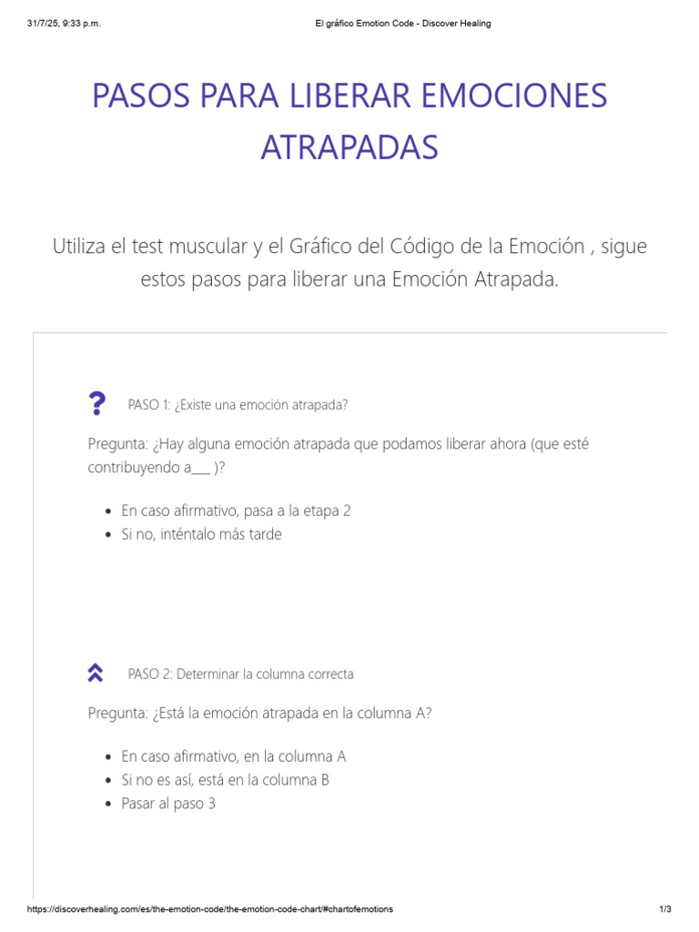 El Gráfico Emotion Code2 - Discover Healing | PDF