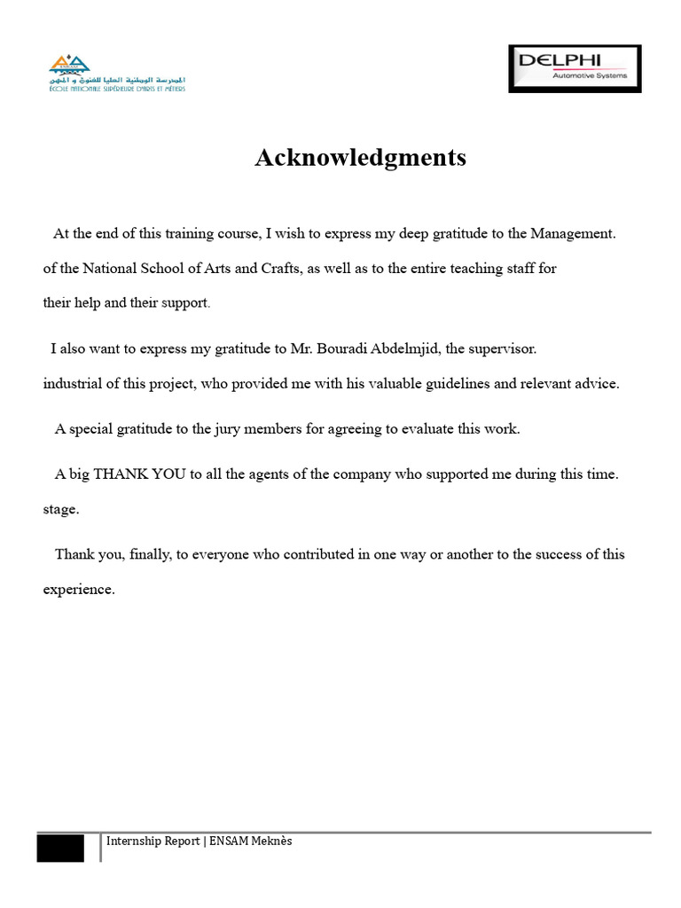 internship report [CHATER SOUHAIL, at Delphi].pdf | PDF