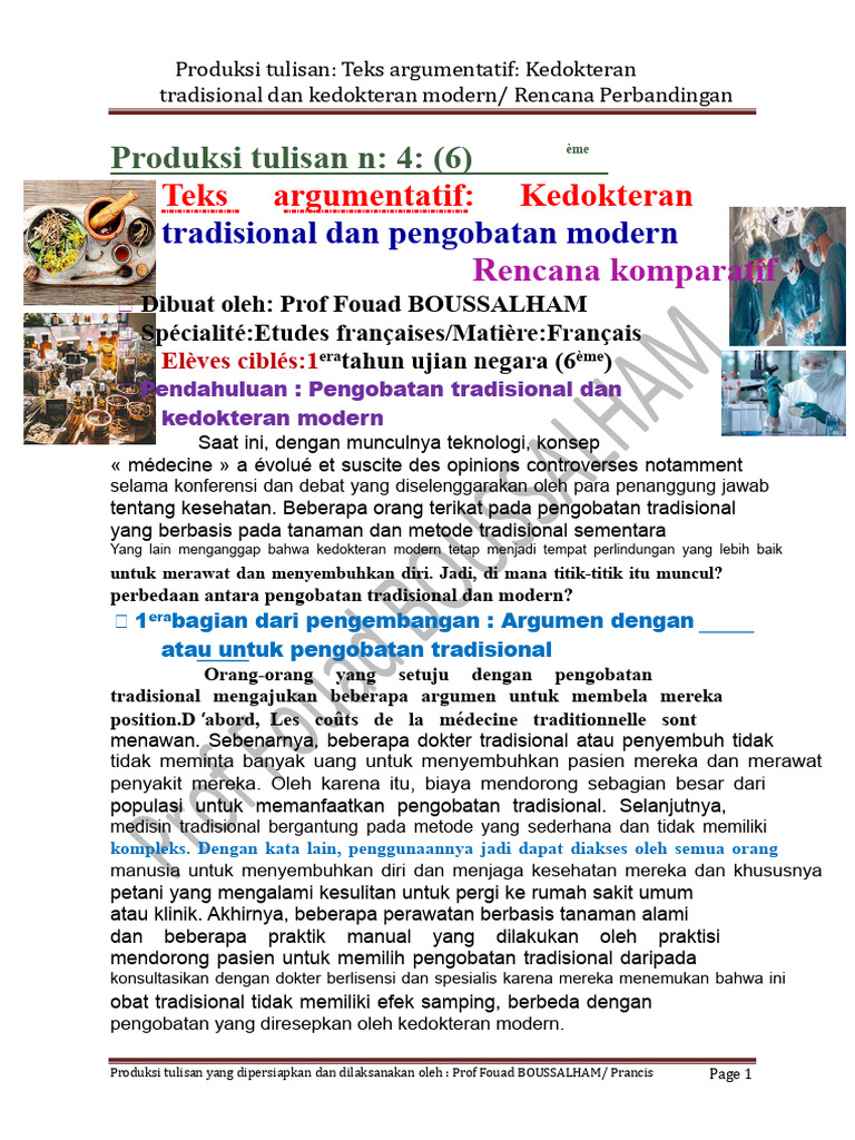 Pengobatan Tradisional dan Pengobatan Modern PE | PDF