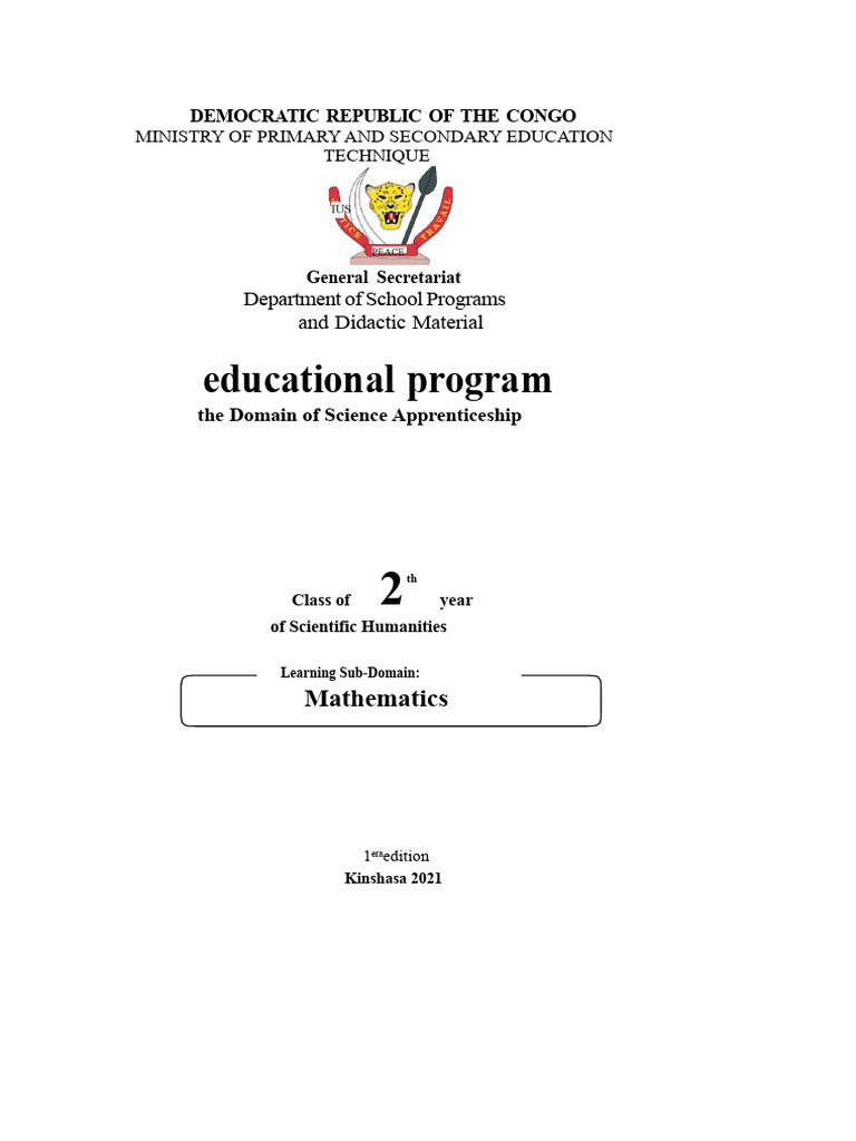 MEPST Educational Programs 4th Secondary 2 HS MATH | PDF | Science ...