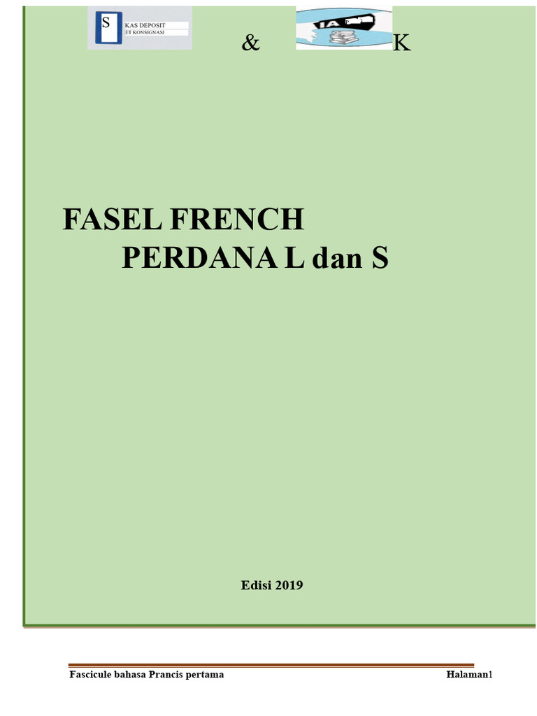 16b-Fascicule Prancis Kelas 1 L Dan S IA PG-CDC Februari 2020 (VF) - 1 | PDF