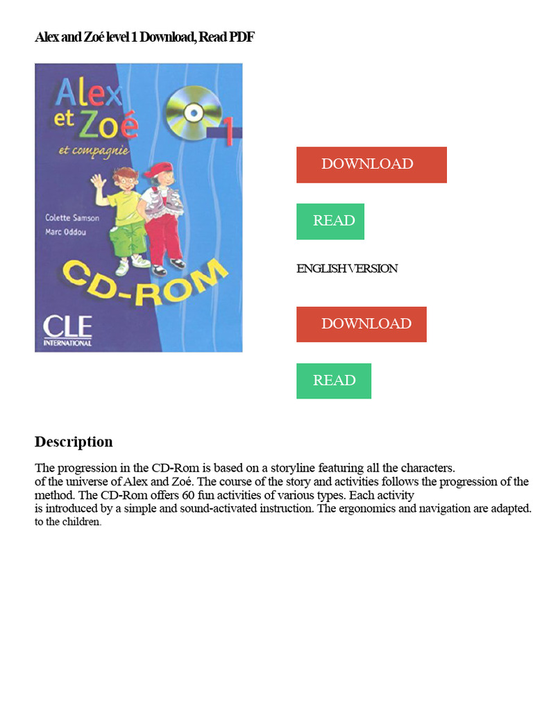 Alex and Zoé Level 1 PDF Download | PDF | Learning