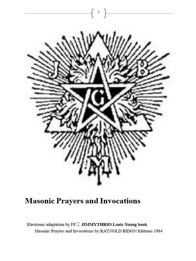 Masonic Prayers and Invocations.pdf | PDF | Prayer | Glory (Religion)
