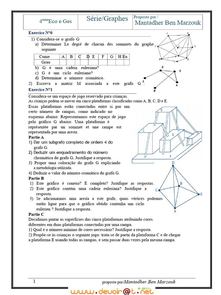 Série de exercícios N°1 - Matemática Gráficos - Ensino Médio Economia ...