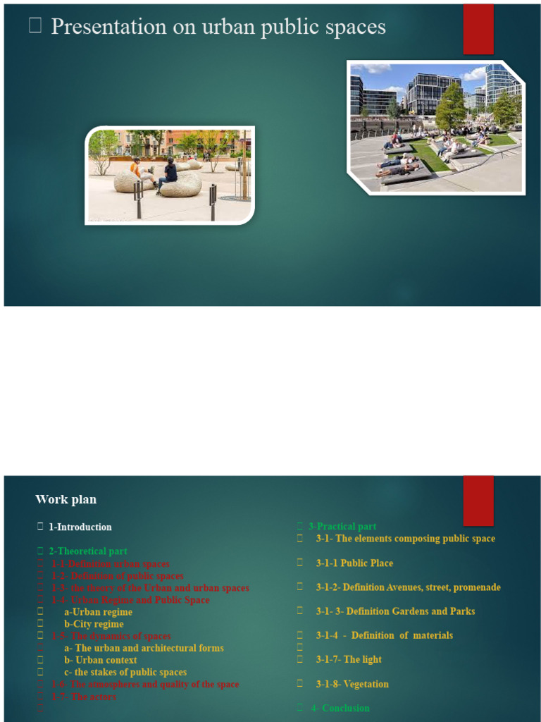 Urban Public Spaces: Theory & Practice | PDF | Space