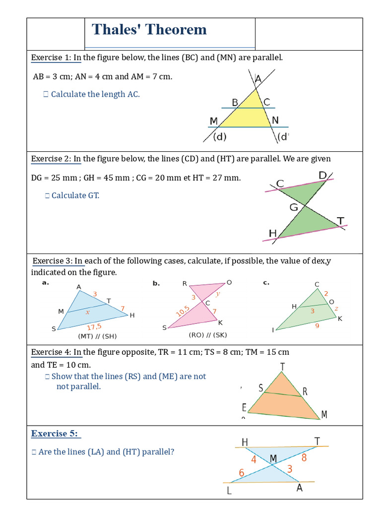 Thales' Theorem Series 2 | PDF