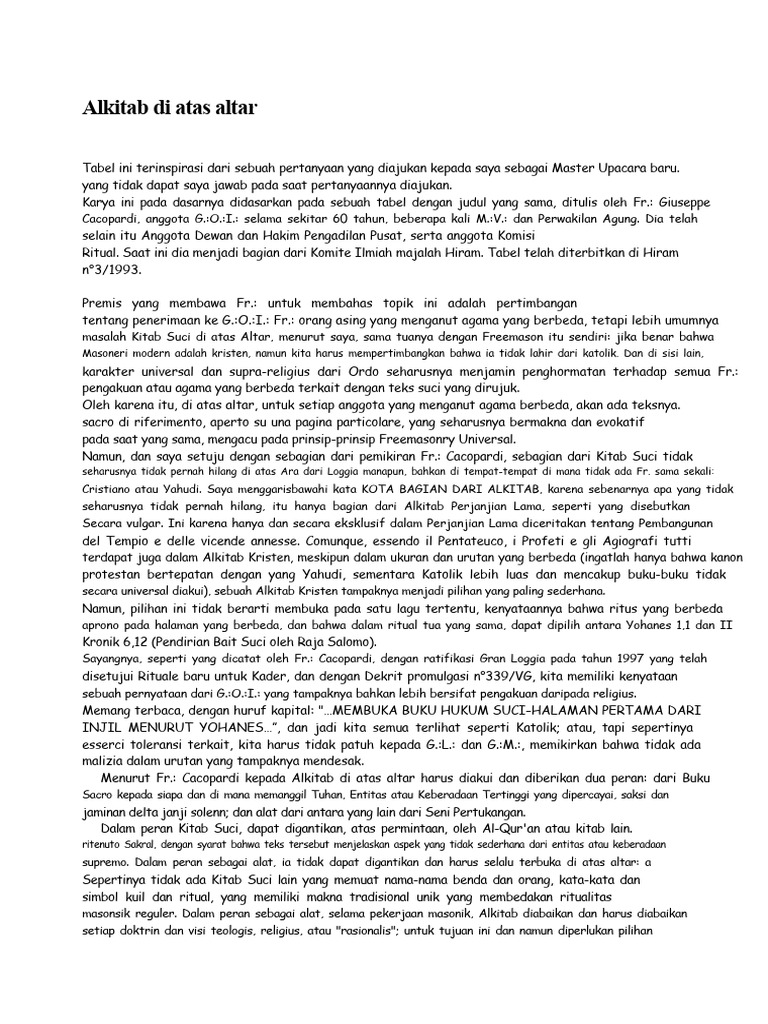 Alkitab Di Atas Meja | PDF