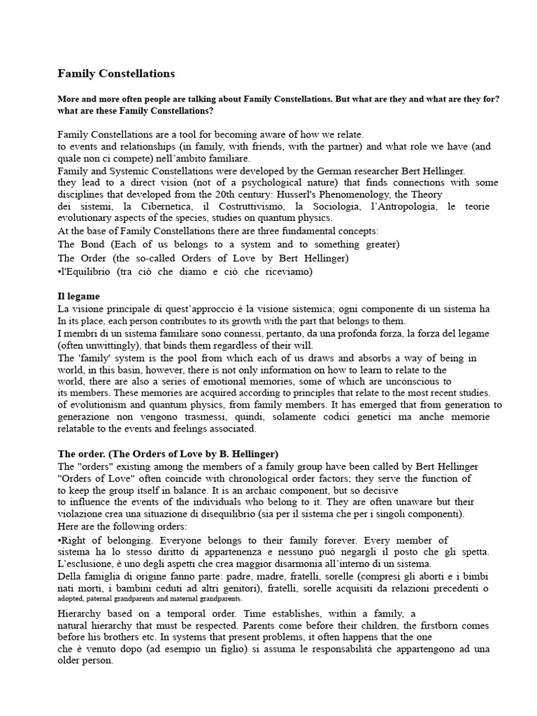 Understanding Family Constellations | PDF