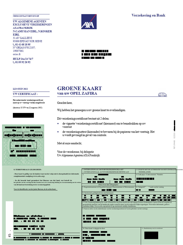 Digitale Groene Kaart (Niet Afdrukken) 01-07-2022 | PDF