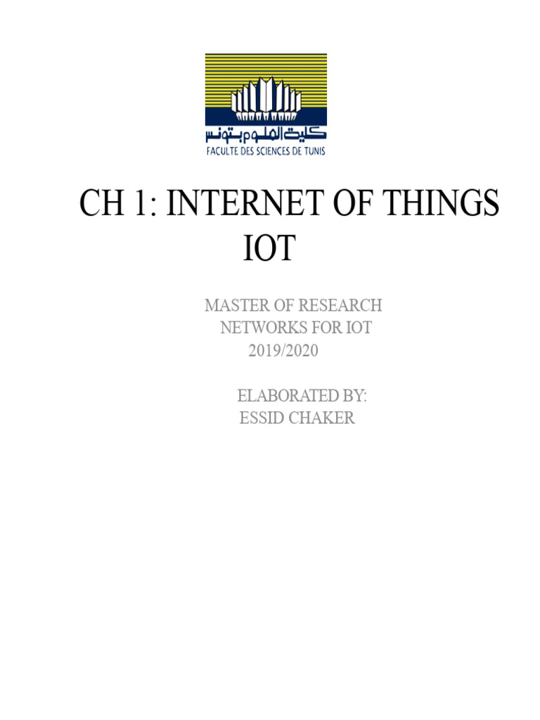 Chapter 1 Introduction IoT | PDF | Internet Of Things | Electronics