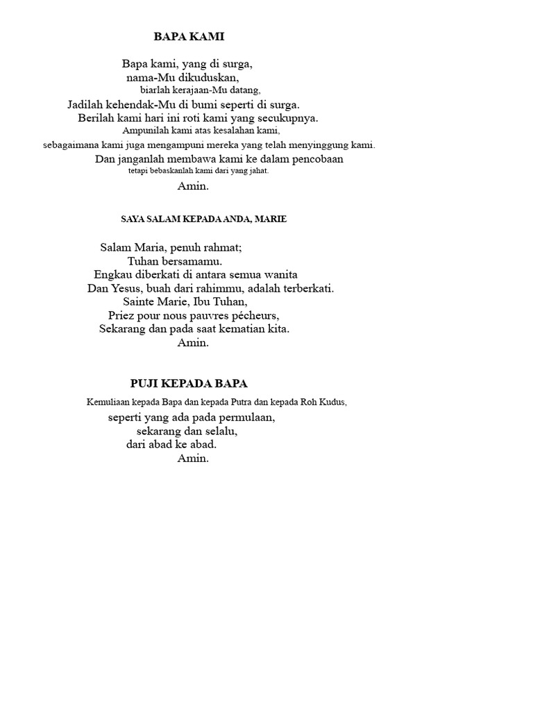 Bapa Kami | PDF