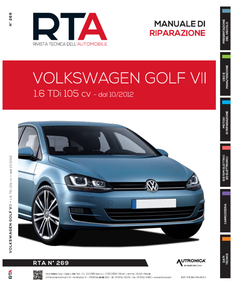 Volkswagen Golf VII Repair Manual | PDF | Brake | Manual Transmission