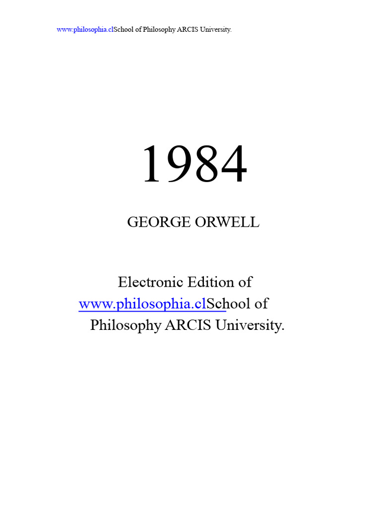 Orwell George - 1984 | PDF
