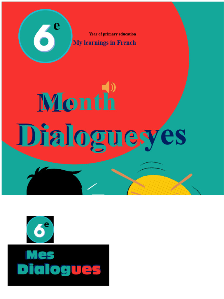 Educaprof.com My Dialogues My Learnings in French 6aep.pdf | PDF | Narrative