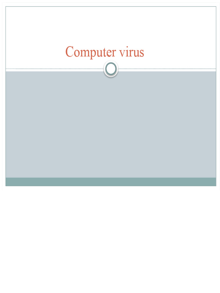Computer Virus | PDF | Computer Virus | Antivirus Software