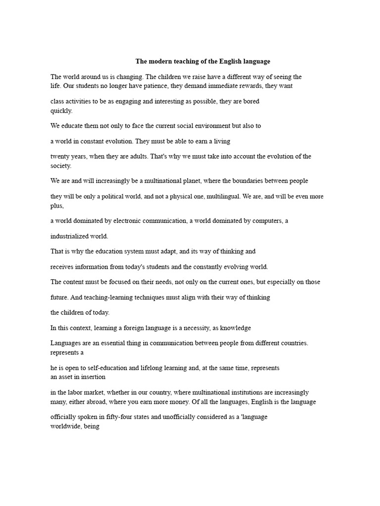 The Modern Didactics of The English Language | PDF | Learning | Foreign ...