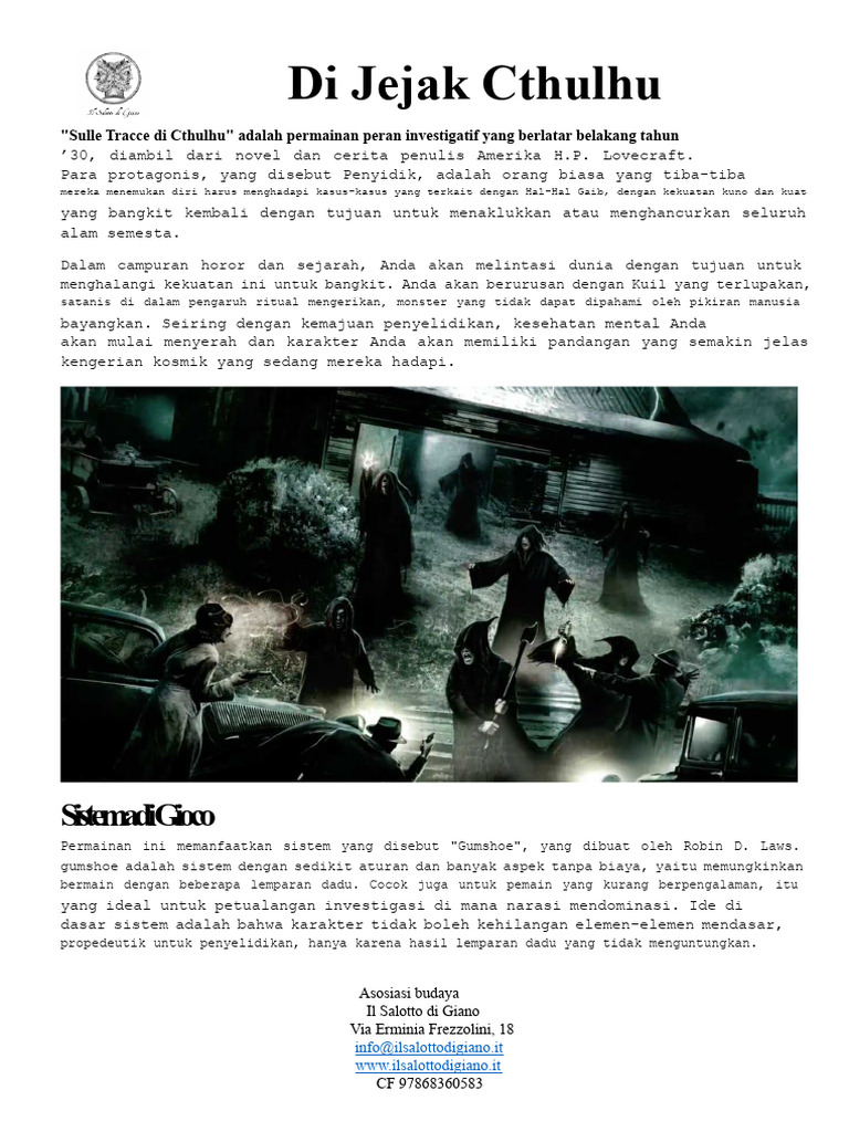 Permainan Peran Investigatif Cthulhu | PDF