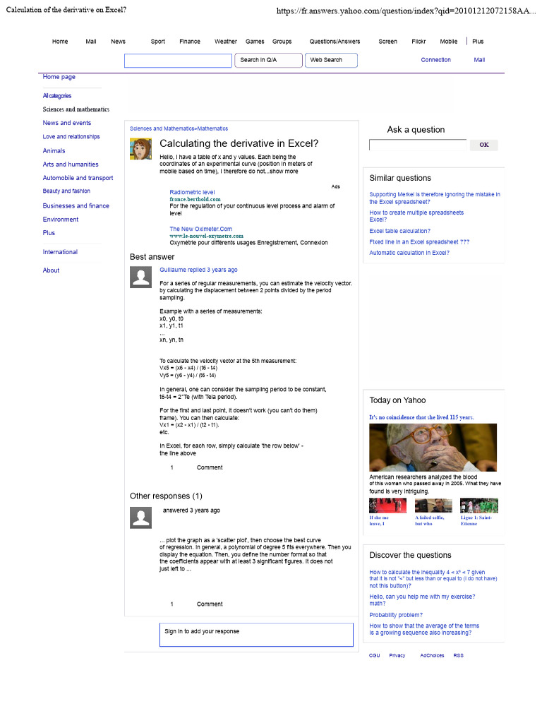Calculating the Derivative in Excel | PDF | Microsoft Excel | Applied ...